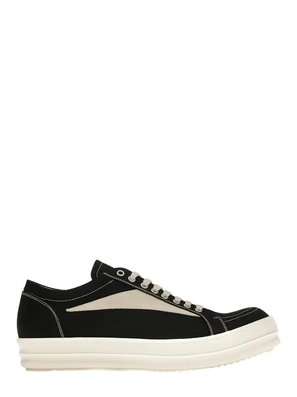 Rick Owens Lido Vintage Low Sneakers - Black/milk