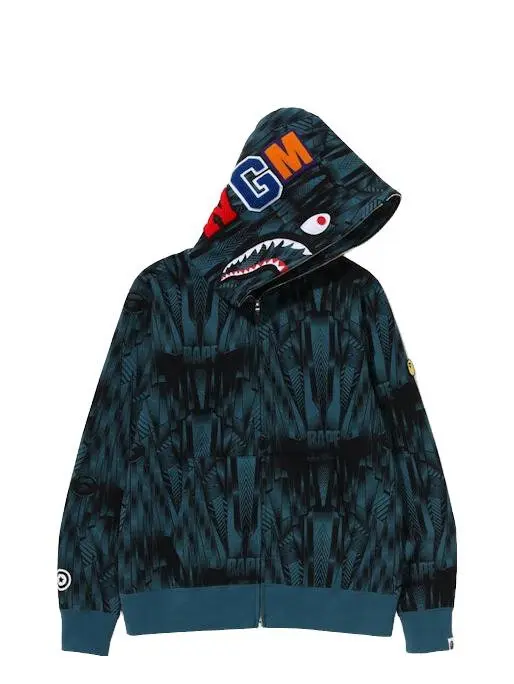 BAPE Speed Racer Shark Full Zip Hoodie - Blue