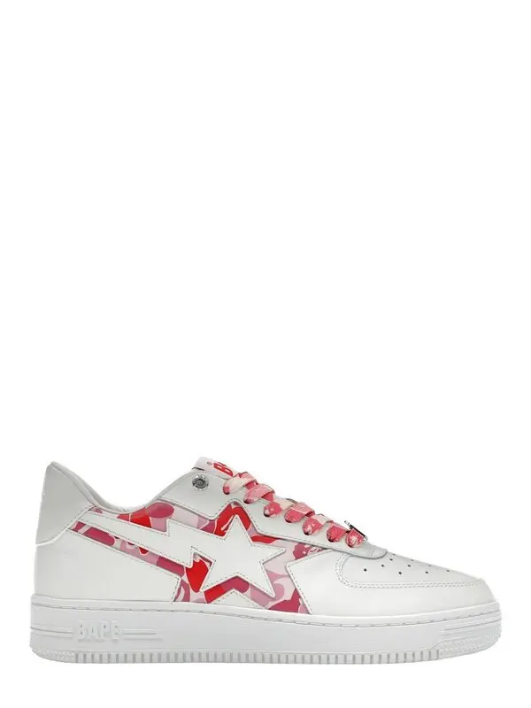 BAPE A Bathing Ape Sta Icon Abc Camoin Sneaker - White/pink