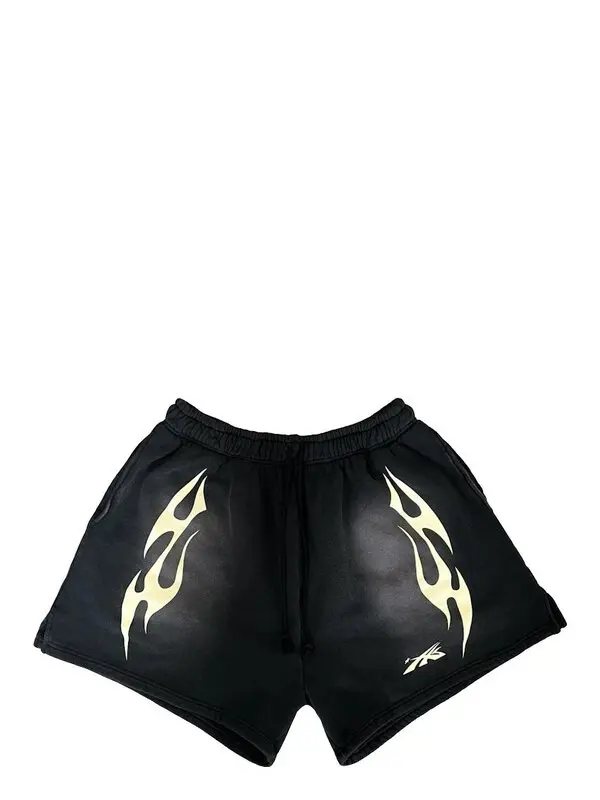 HELLSTAR Sports Flame Shorts - Black