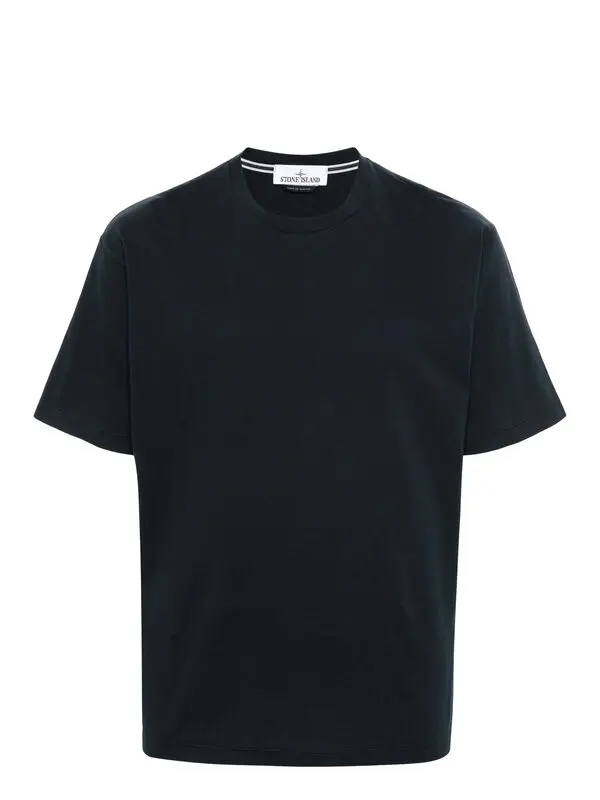 Stone Island Logo Print T-shirt - Navy Blue