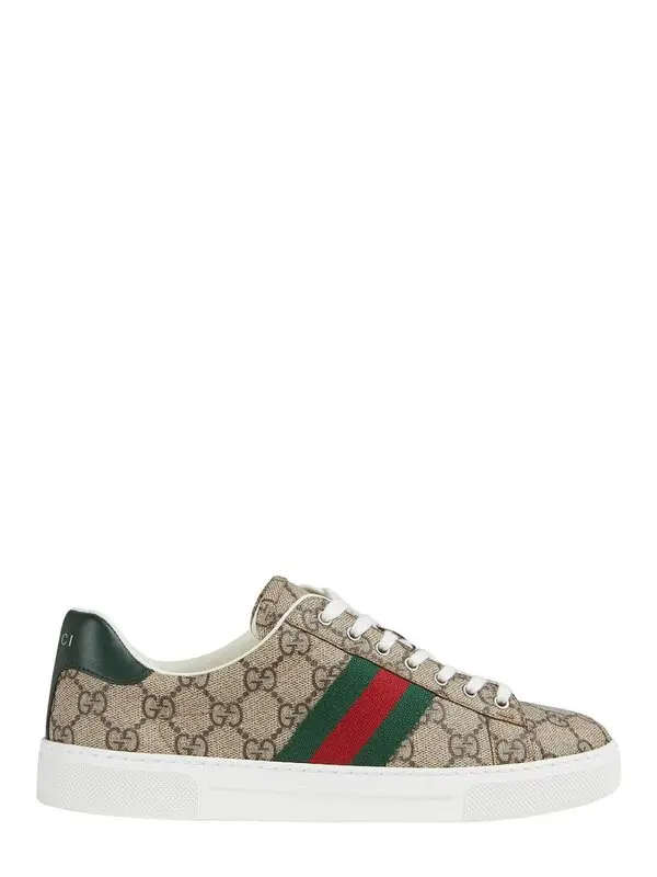 Gucci Ace Gg Crystal Sneakers - Beige/ebony