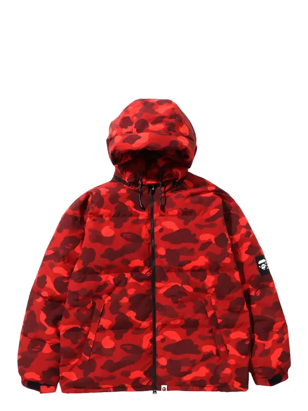 BAPE Camo Relaxed Fit Down Jacket - Red