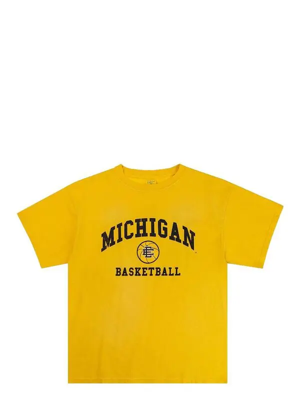 ERIC EMANUEL Ee College Michigan Tee Shirt - Washed Maize
