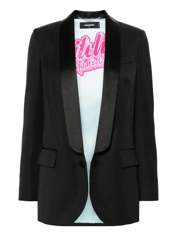 Dsquared2 Crystal-embellished Fringed Blazer - Black