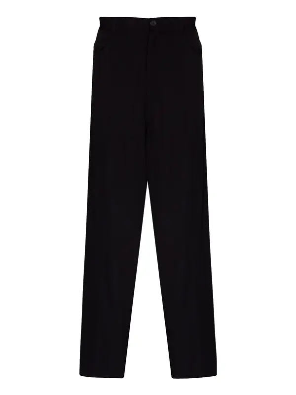 Balenciaga Fluid Cotton Trousers - Black