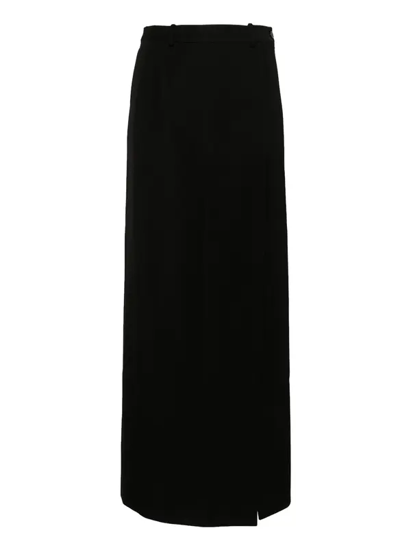 Balenciaga Slit Tailored Maxi Skirt - Black