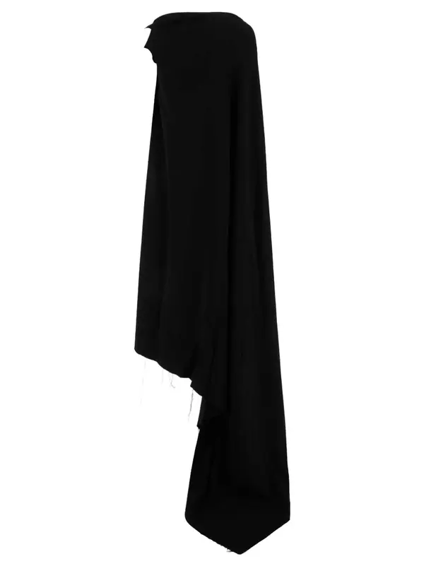 Balenciaga Draped Asymmetric Dress - Black
