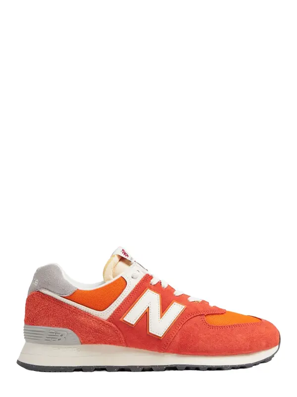 NEW BALANCE 574 Suede Sneakers - Orange