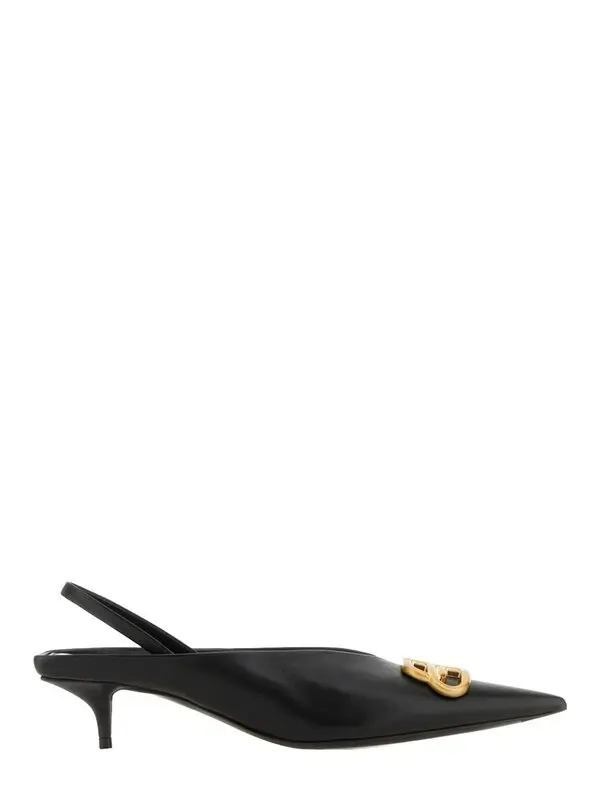 Balenciaga Square Knife 40mm Leather Pumps - Black