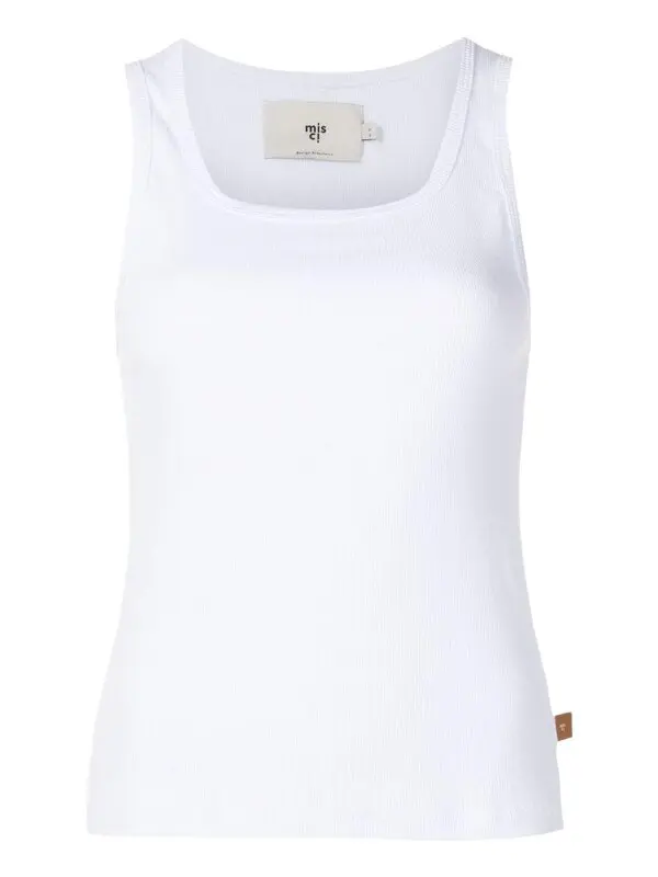 MISCI Ella Ribbed Tank Top - White