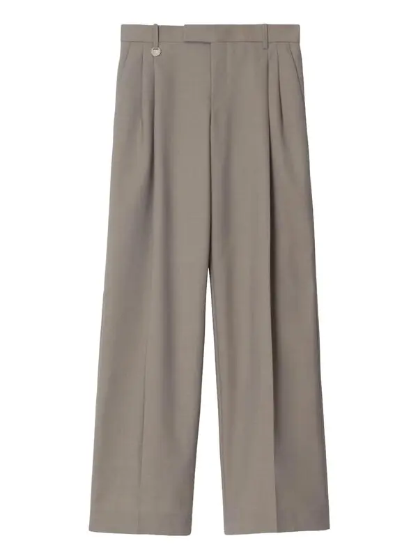 Burberry Wool Tailored Trousers - Neutrals