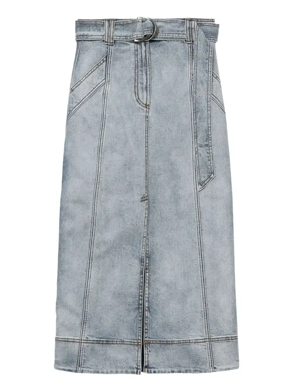 Aje Denim Midi Skirt - Blue