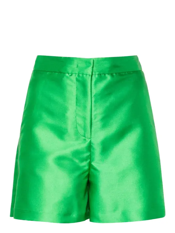 BLANCA VITA Satin Short Shorts - Green