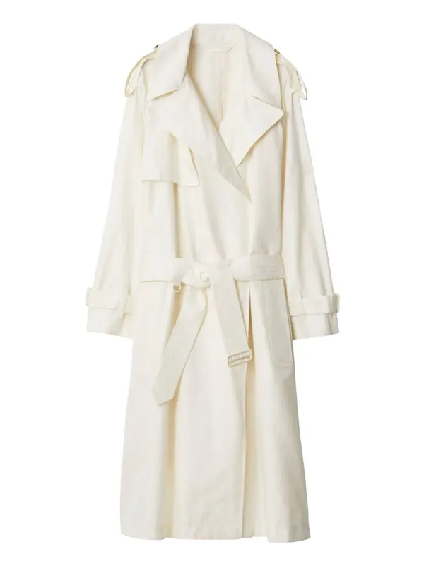 Burberry Gabardine Double-breasted Trench Coat - Neutrals