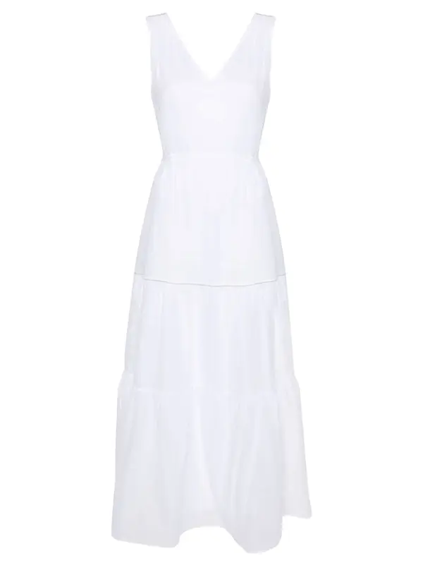 Peserico Bead-detail Cotton Dress - White