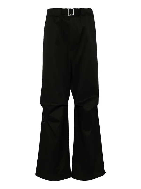 DARKPARK Belted Cropped Trousers - Black