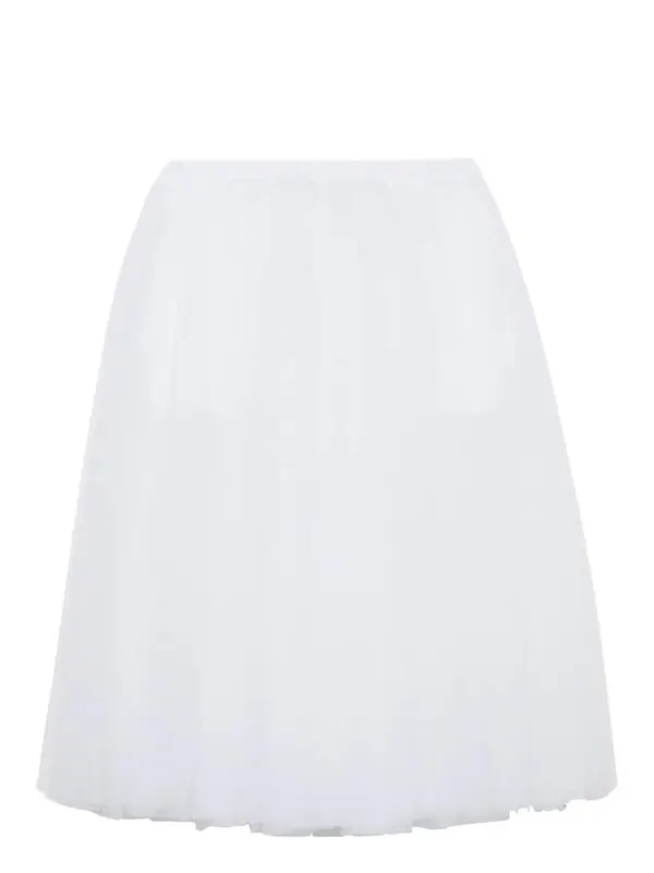 BLACK COMME DES GARÇONS Tulle Midi Skirt - White