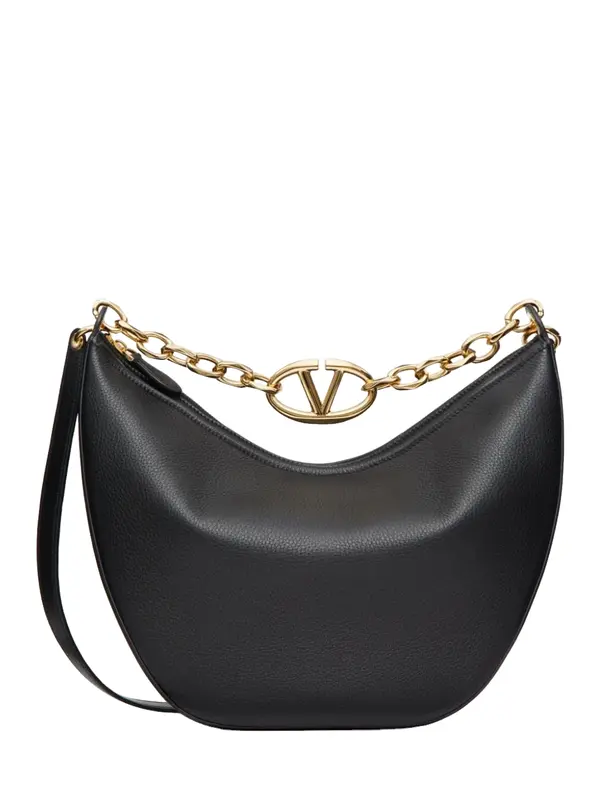 Valentino Garavani Vlogo Moon Medium Shoulder Bag - Black