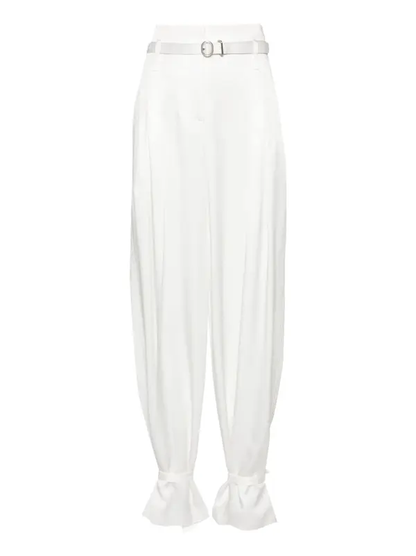 JIL SANDER Ankle-tie Trousers - White