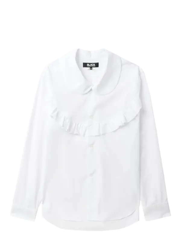 BLACK COMME DES GARÇONS Ruffle-trimmed Shirt - White