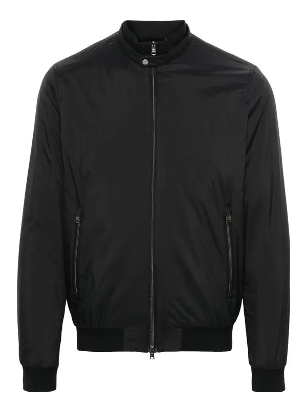 Herno Logo-plaque Bomber Jacket - Black