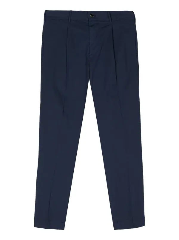 DELL'OGLIO Mid-rise Tapered Chinos - Blue