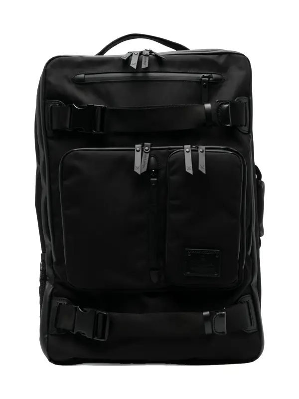 MAKAVELIC Logo-appliqué Zipped Backpack - Black