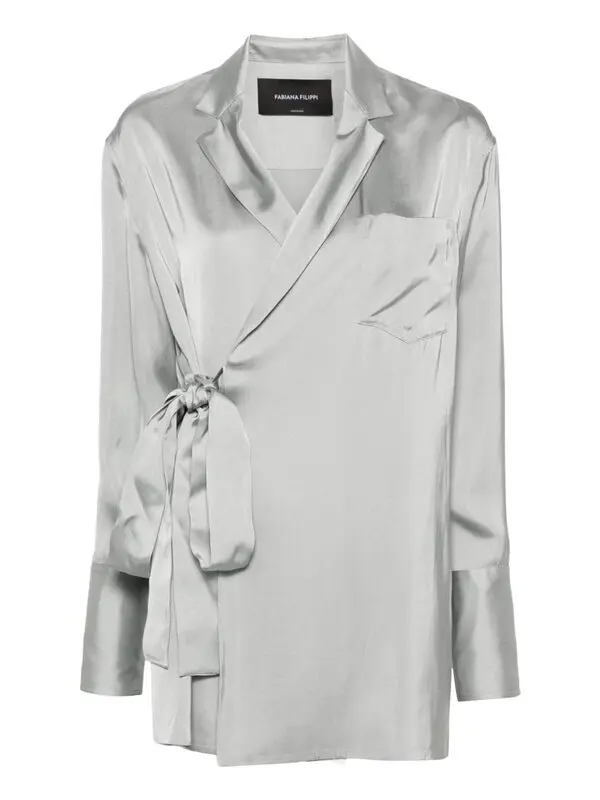 Fabiana Filippi Poplin Shirt Jacket - Grey