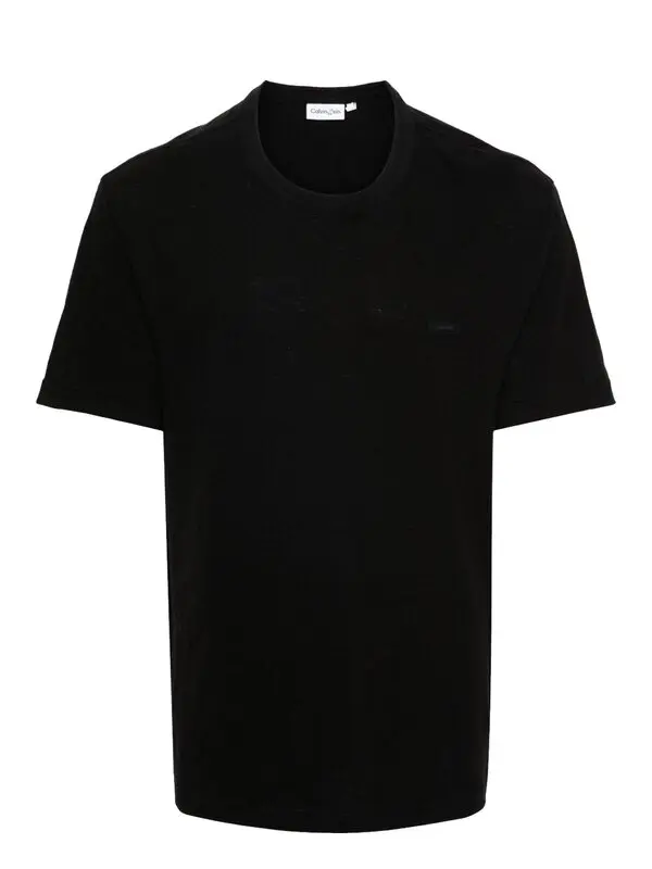 Calvin Klein Logo-patch Cotton T-shirt - Black