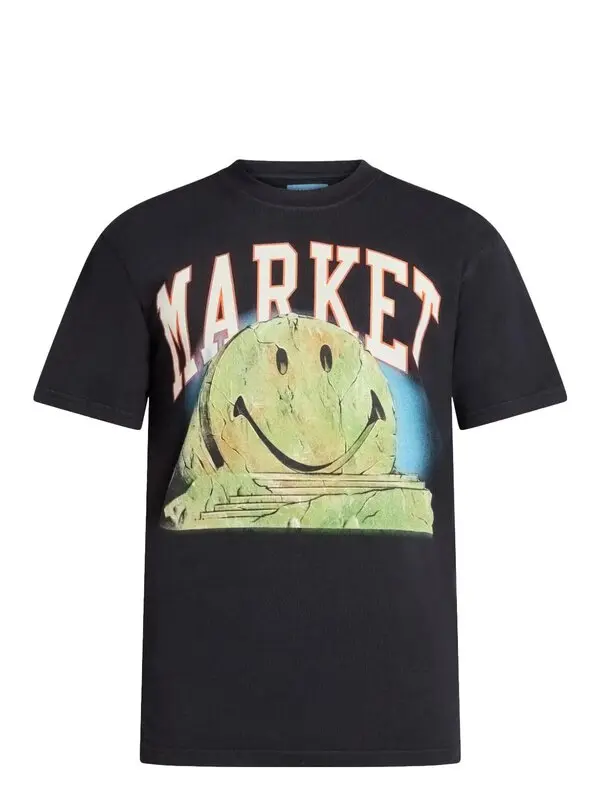 MARKET Graphic-print Cotton T-shirt - Black