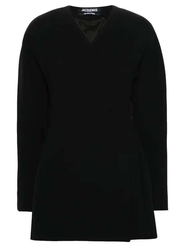 Jacquemus La Oval Robe Mini Dress - Black