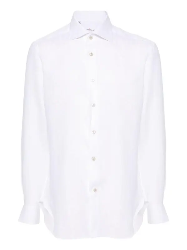 Kiton Poplin Linen Shirt - White