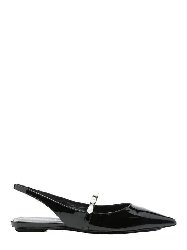 STUART WEITZMAN Patent Leather Mules - Black