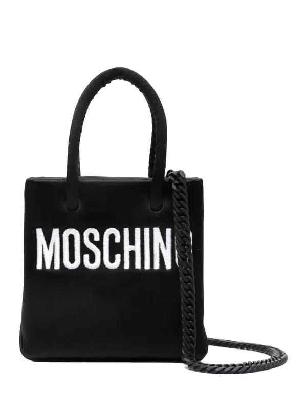 Moschino Logo-embroidered Mini Bag - Black