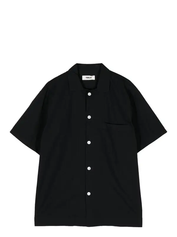 TEKLA Plain Organic-cotton Shirt - Black