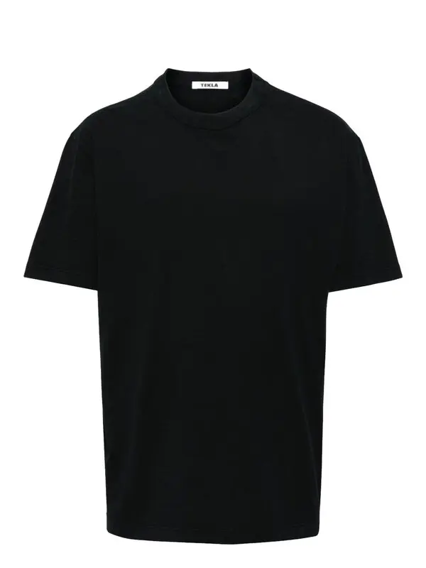 TEKLA Plain Organic-cotton T-shirt - Black