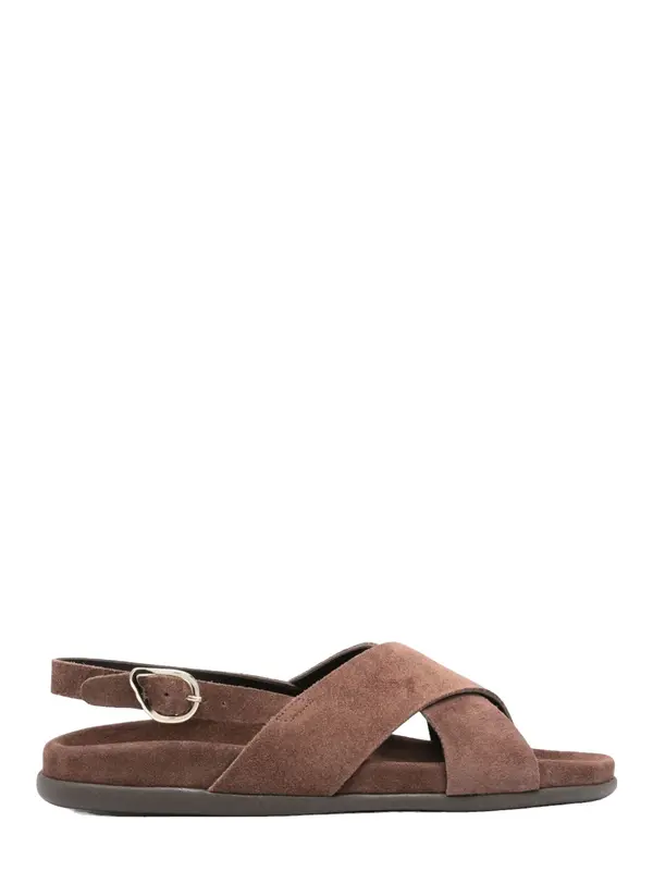 ANCIENT GREEK SANDALS Ikesia Crosta Leather Sandals - Brown