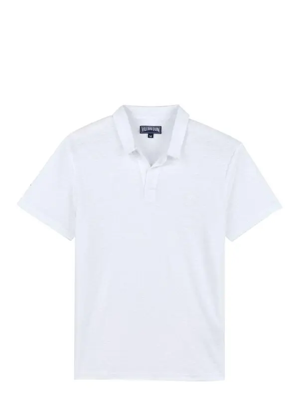 Vilebrequin Pyramid Linen Polo Shirt - White