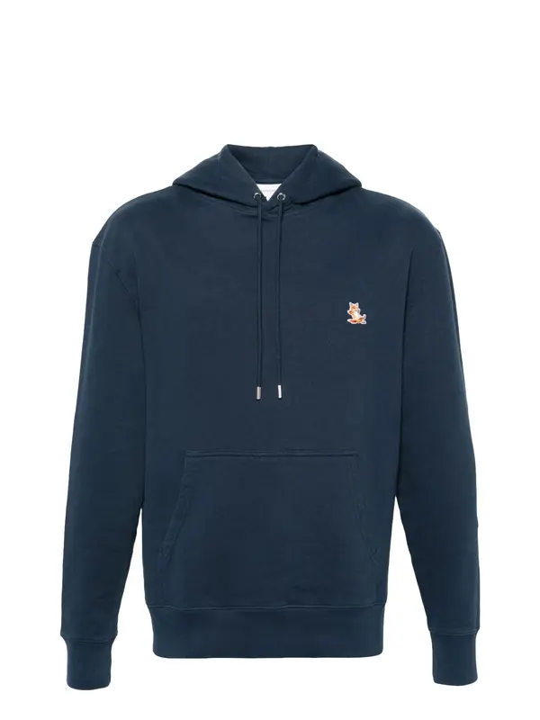 Maison Kitsuné Chillax Fox Cotton Hoodie - Blue