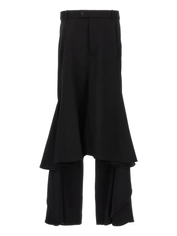 Balenciaga Deconstructed Midi Skirt - Black