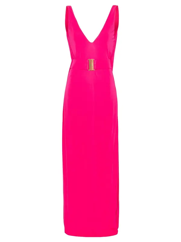Pinko Cabreo V-neck Maxi Dress - Pink