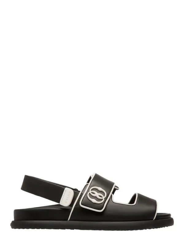 Bally Piped-trim Leather Sandals - Black
