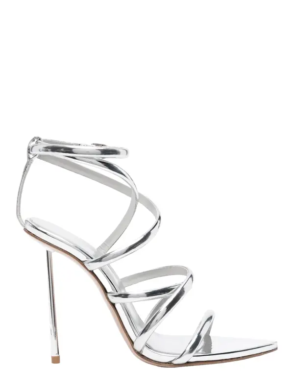 LE SILLA Bella 120mm Metallic Sandals - Silver