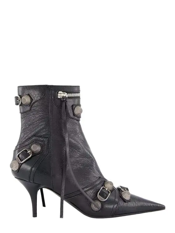 Balenciaga Cagole Buckle-detail Ankle Boots - Black