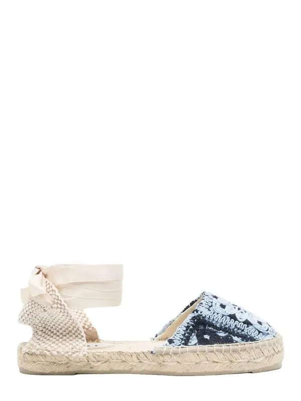 Manebí Crochet-knit Espadrilles - Blue