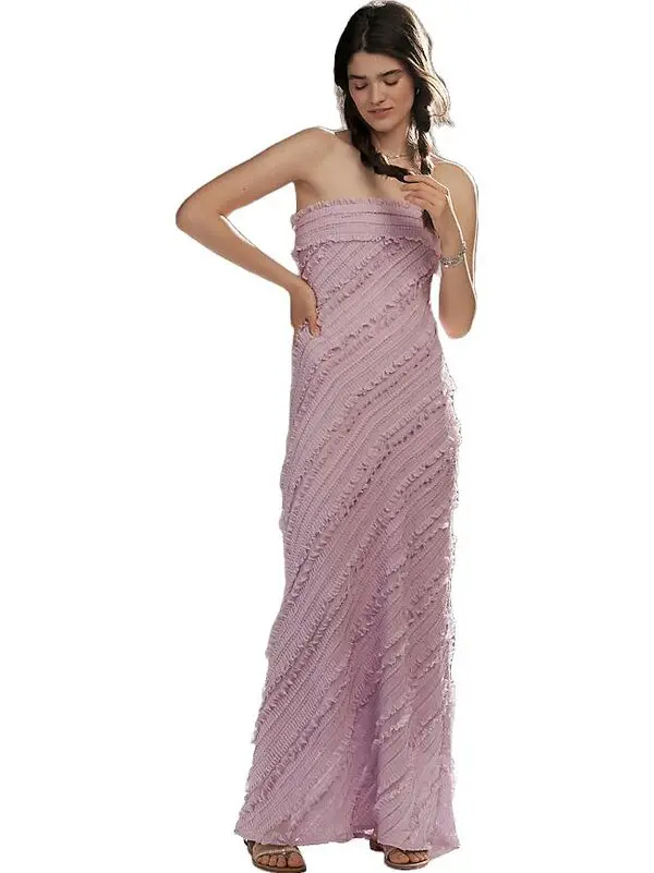 Endless Rose Strapless Column Midi Dress - Lilac