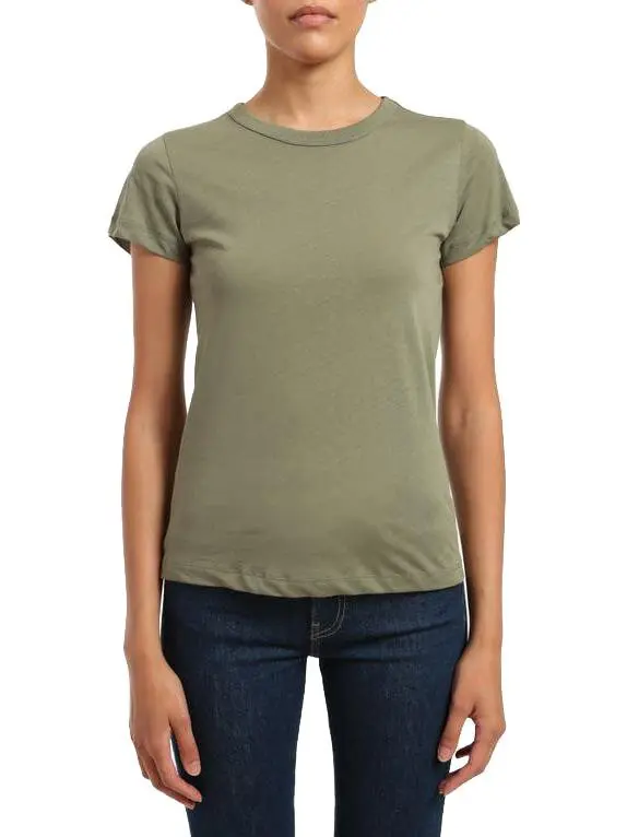 MAVI Slim Fit Cotton Slub T-shirt - Deep Lichen Green