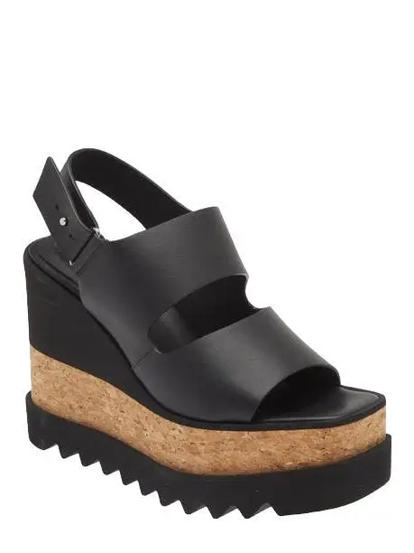Stella McCartney Elyse Platform Wedge Sandal - Black