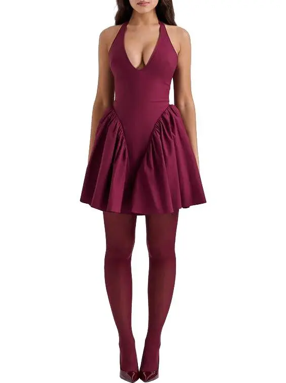 House Of Cb Valentia Minidress - Windsor Wine
